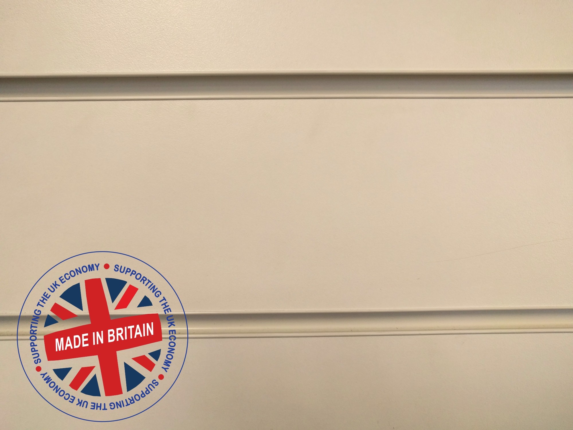 Cream Slatwall Panel 4ft x 4ft (1200mm x 1200mm)