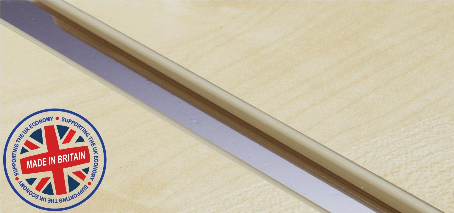 Cream Silver Mirror Plastic | Pvc Slatwall Inserts (Pack of 12)