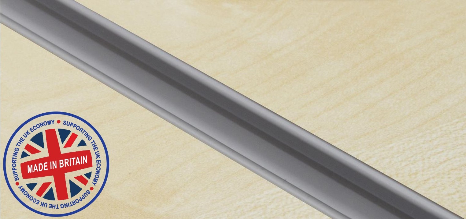 Grey (Light) Plastic | Pvc Slatwall Inserts (Pack of 12)